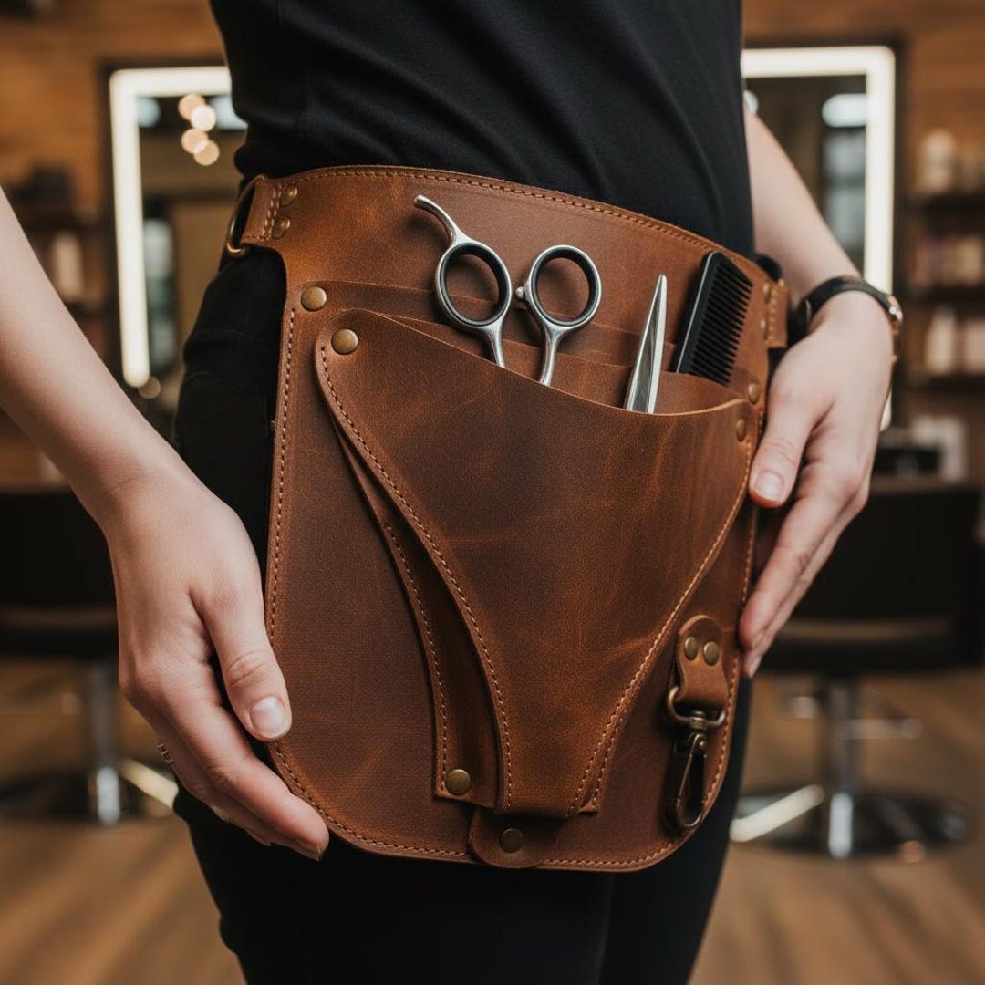 Leather Barber Bag, Leather Tool Bag, Leather Stylist Bag, Barber Pouch ...