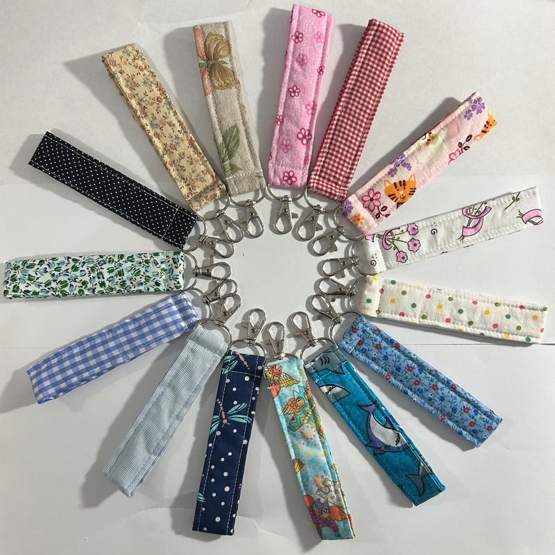 Fabric Keychains - Etsy