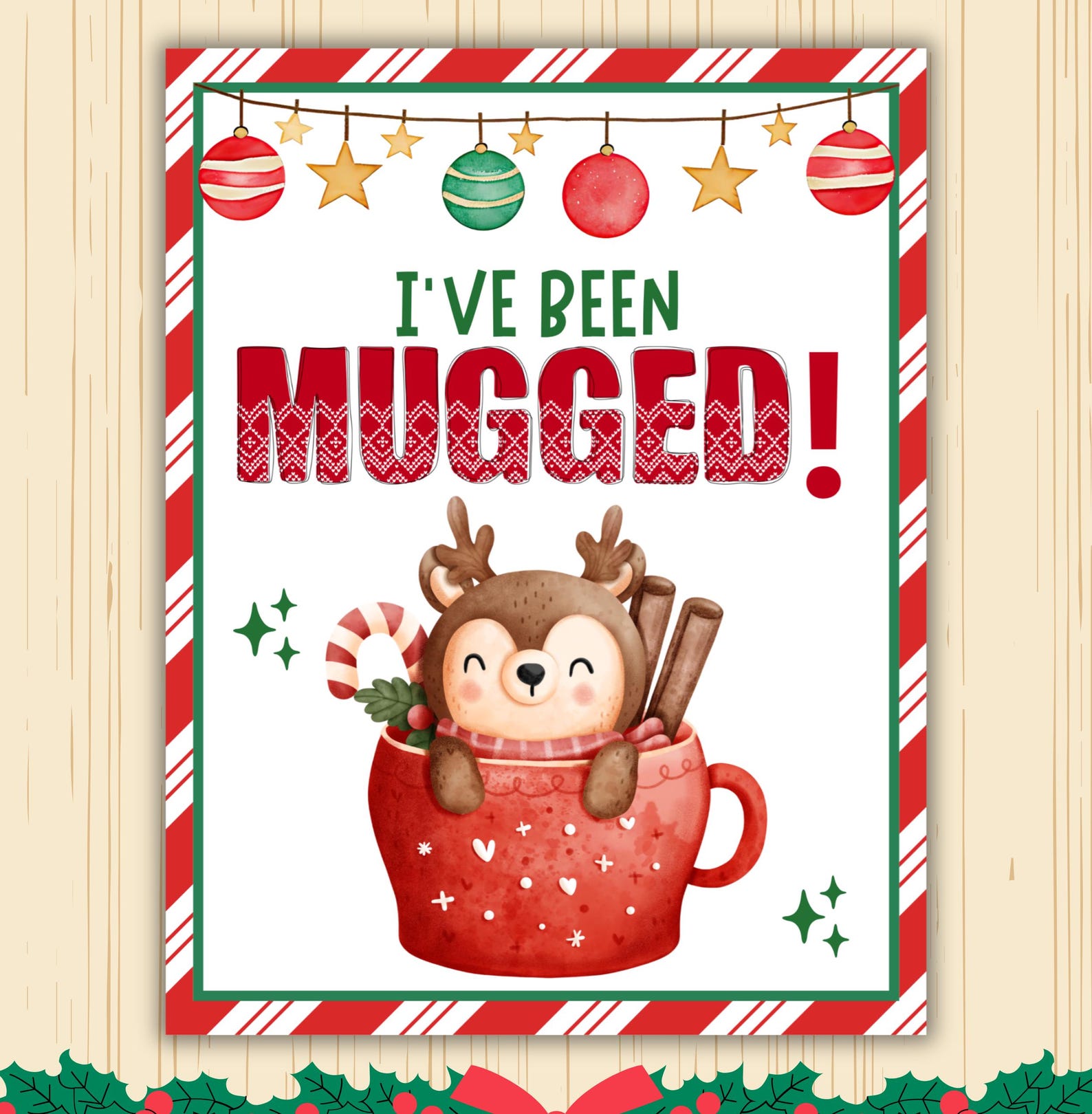 Editable You've Been Mugged Printable |i Have Been Mugged Tag ...