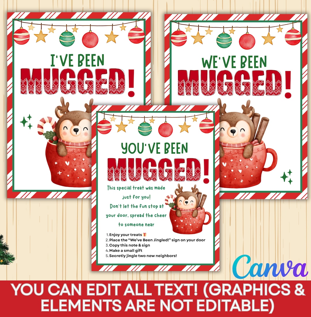 Editable You've Been Mugged Printable |i Have Been Mugged Tag ...