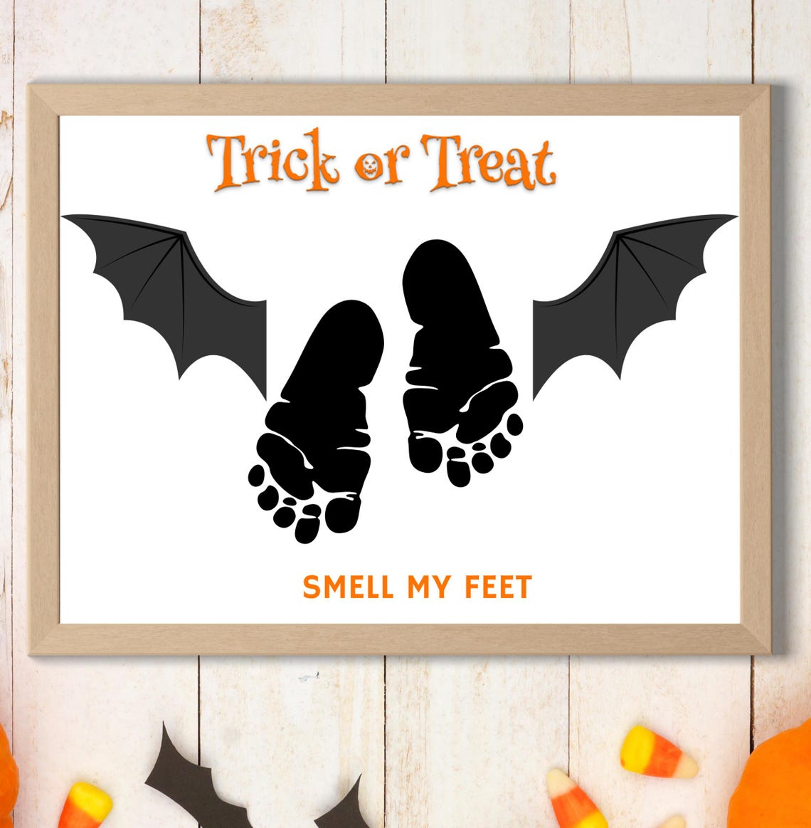 Trick or Treat Printable | Smell My Feet Halloween Art | Kids Footprint ...