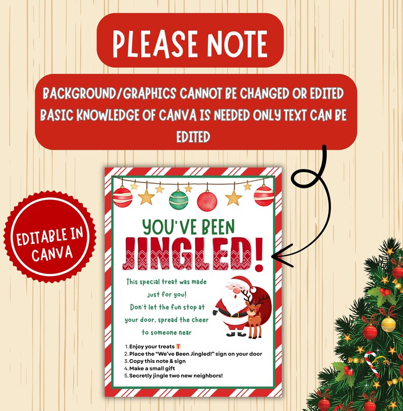 Editable You've Been JINGLED Printable |i Have Been JINGLED Tag ...