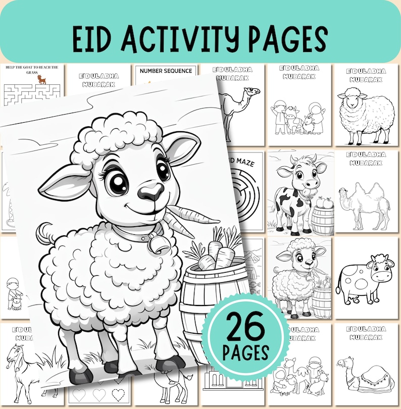 Eid Ul Adha Activity, Eid Activity Printable, Hajj Kids Activity, Eid ...