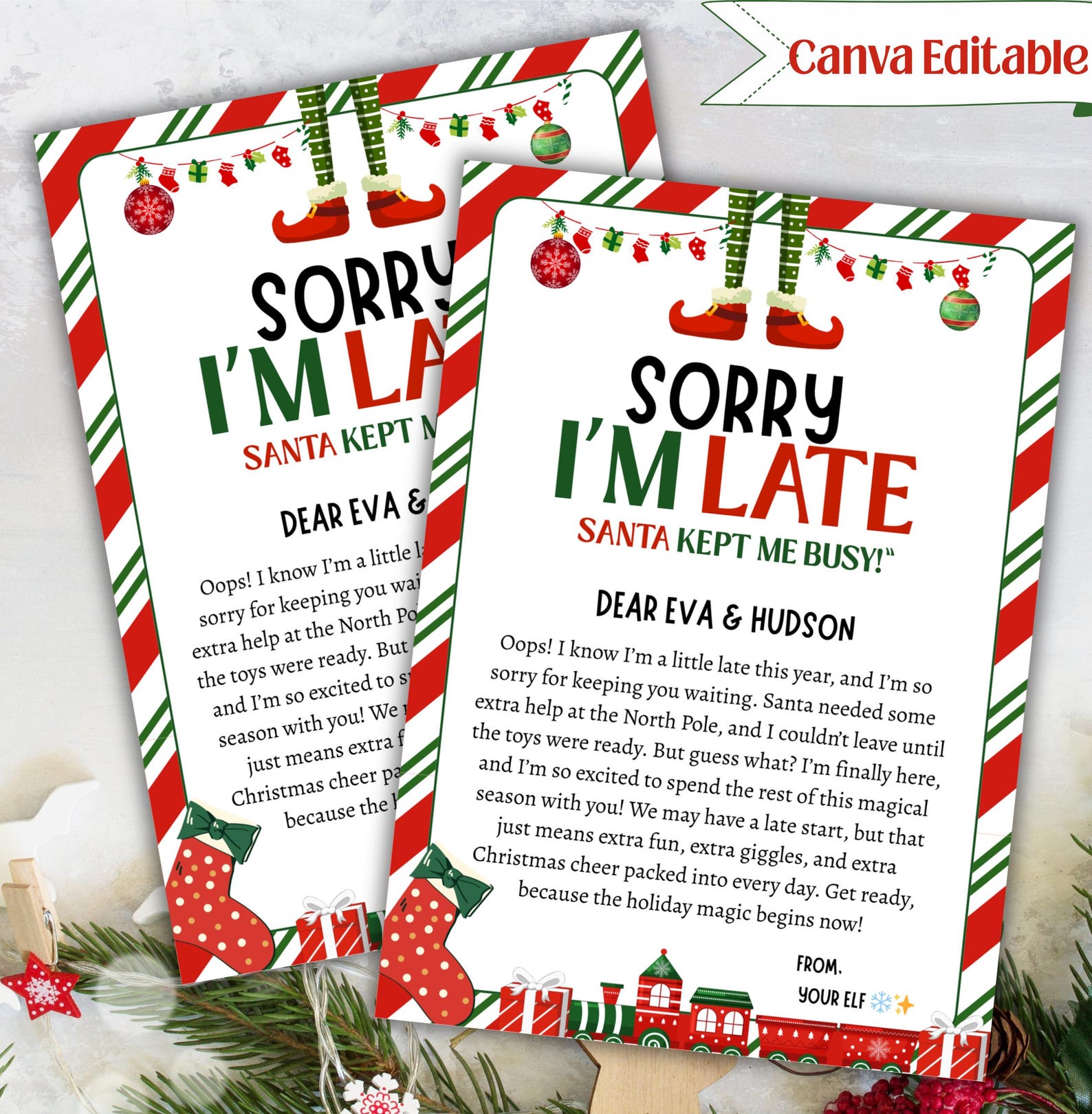 Late Elf Arrival Letter: Printable Christmas Apology Card (digital ...