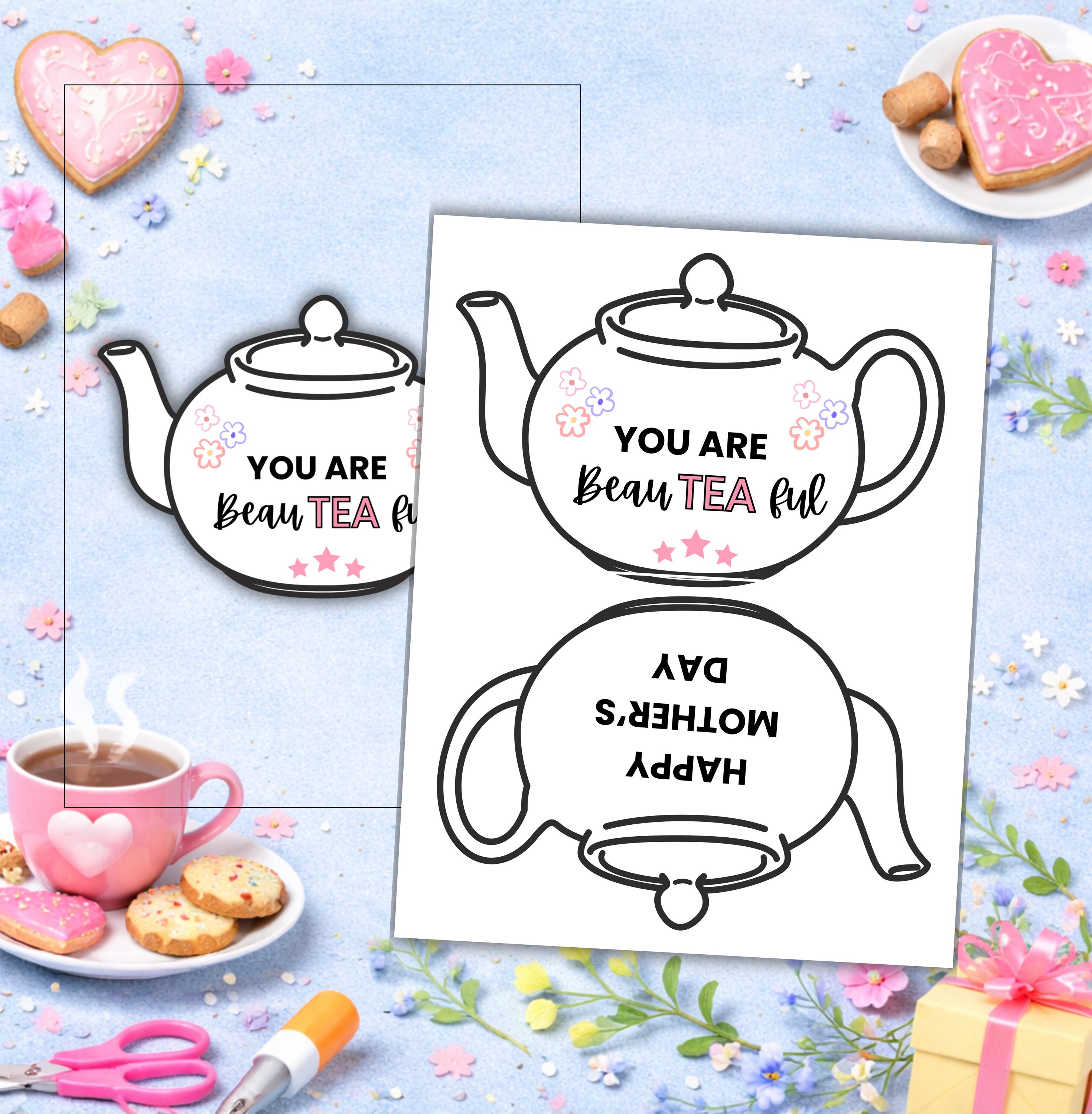 Printable Mother's Day Teapot Craft Children Kids Sunday School Church ...