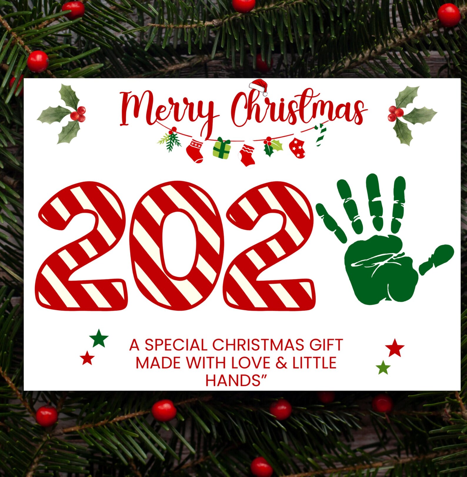 Christmas Handprint Craft 2025: Holiday Memory Keepsake (digital ...