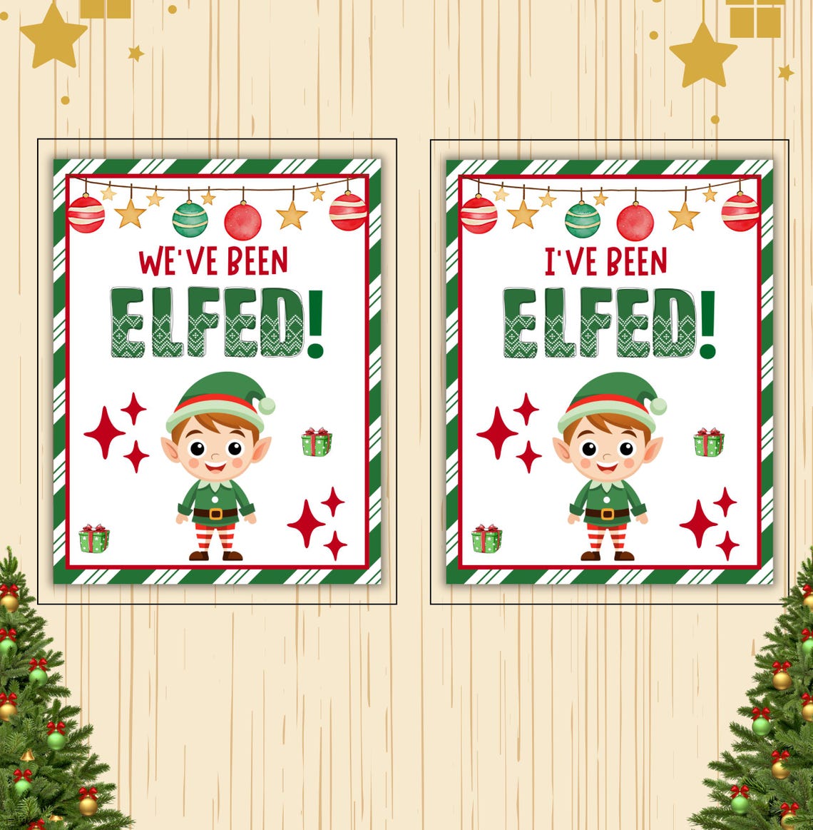 Editable You've Been Elfed Printable |i Have Been Elfed Tag, Christmas ...