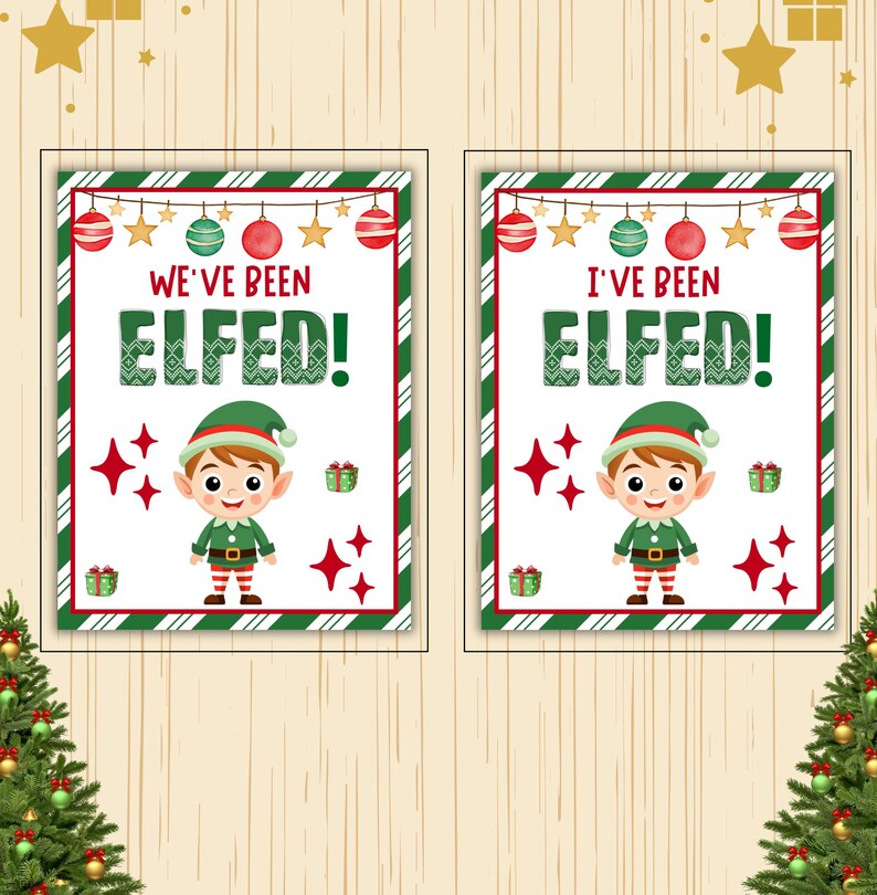 Editable You've Been Elfed Printable |i Have Been Elfed Tag, Christmas ...