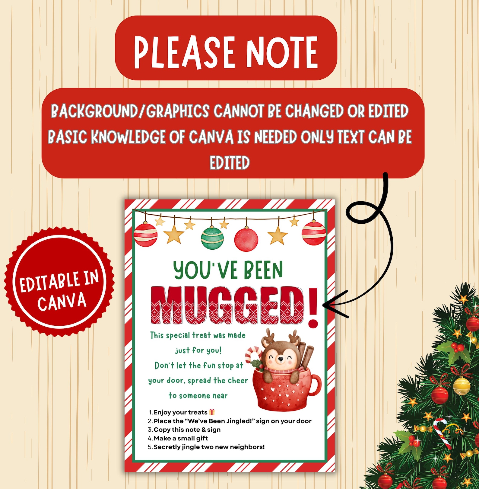Editable You've Been Mugged Printable |i Have Been Mugged Tag ...