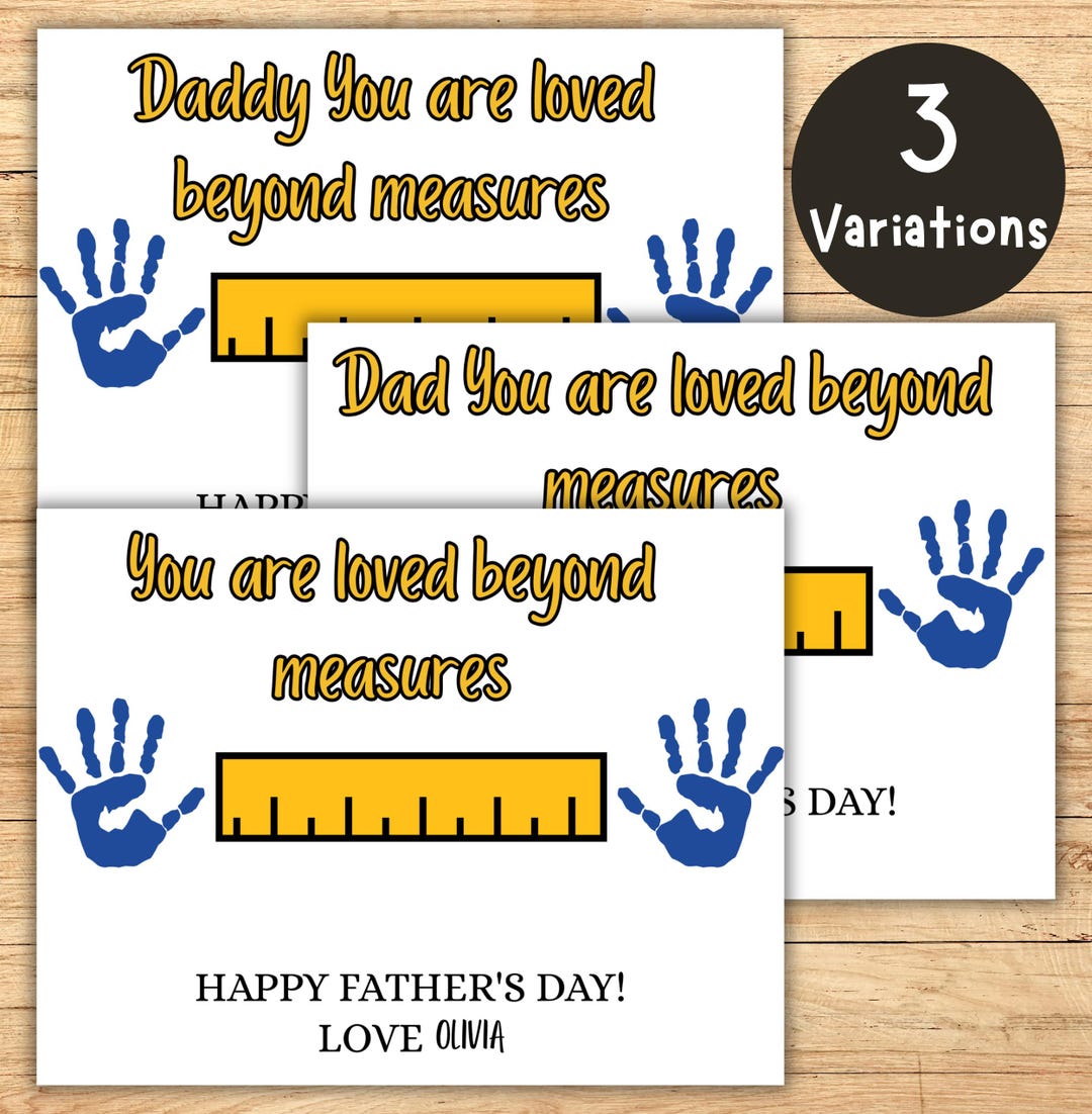 You Are Loved Beyond Measure Father's Day Craft, Father's Day Handprint ...
