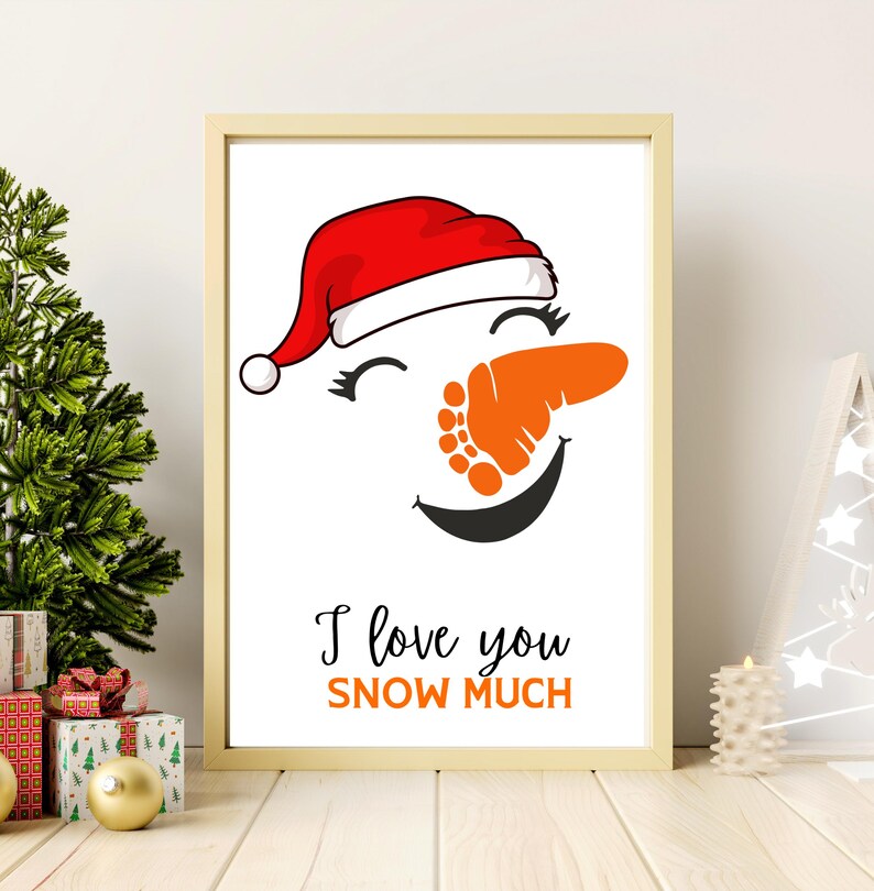 Christmas Snowman Footprint Art: Holiday Keepsake Gift (printable) - Etsy
