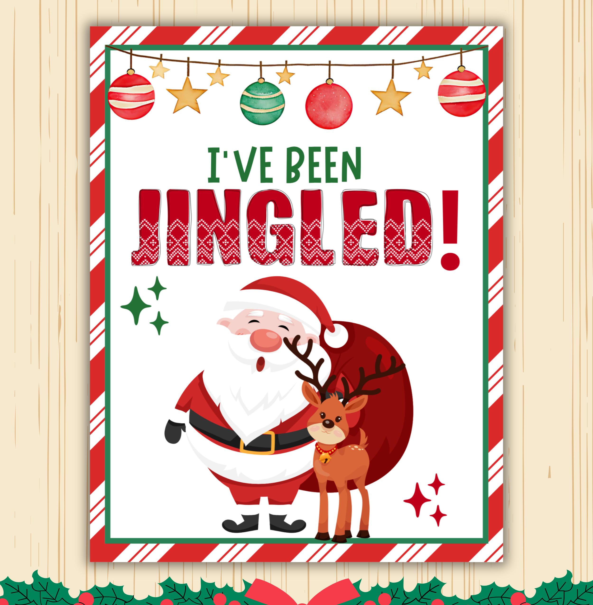 Editable You've Been JINGLED Printable |i Have Been JINGLED Tag ...