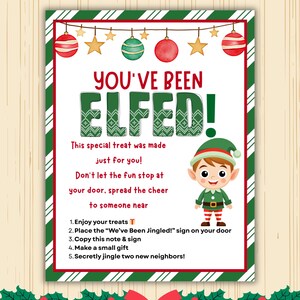 Editable You've Been Elfed Printable |i Have Been Elfed Tag, Christmas ...