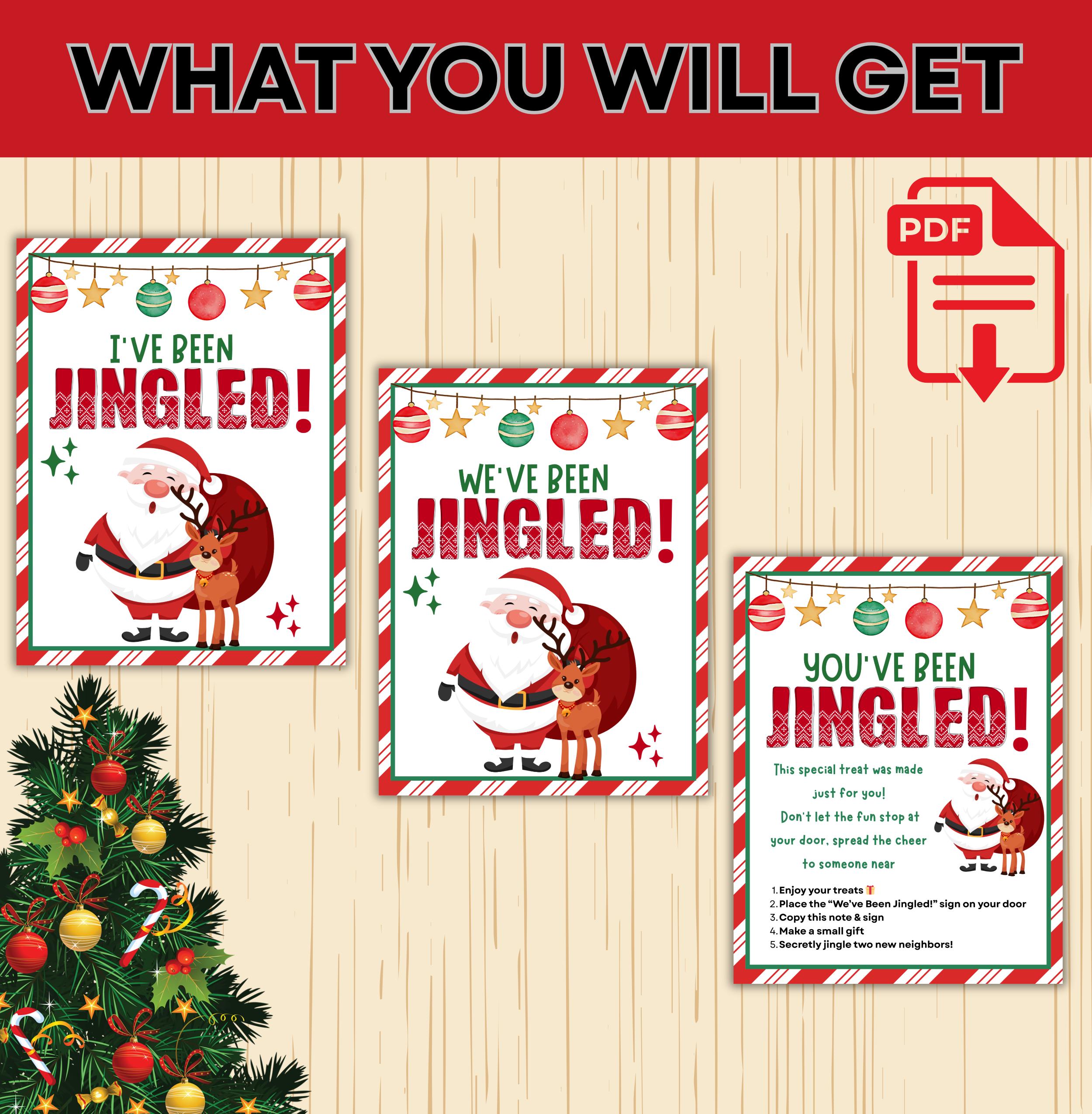 Editable You've Been JINGLED Printable |i Have Been JINGLED Tag ...