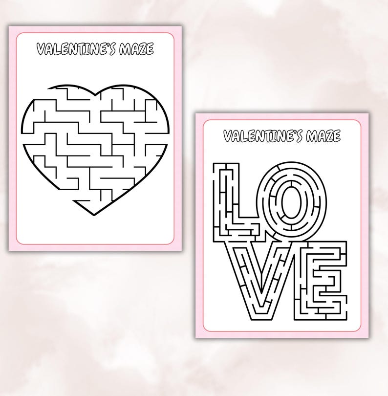 Valentines Day Printable Activity Bundle With Coloring Pages, Word ...