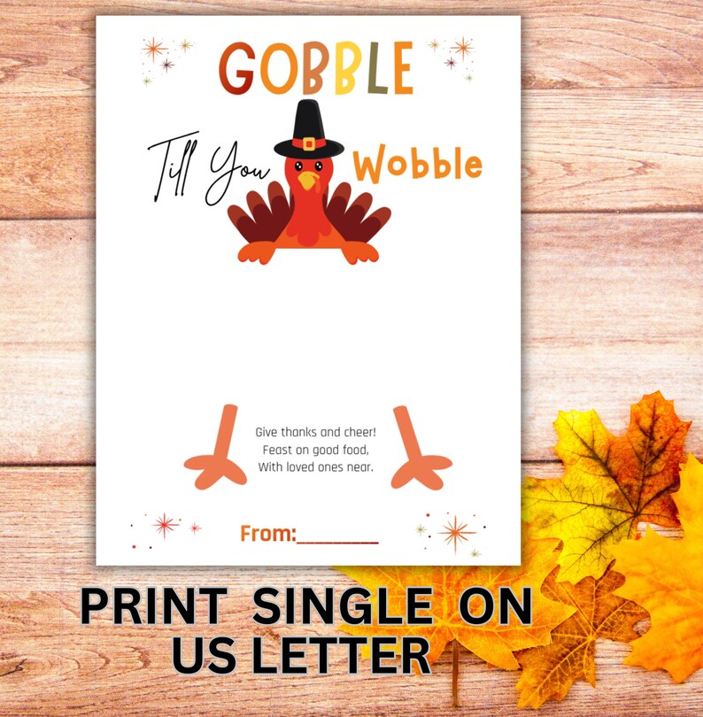 Gobble Till You Wobble Tags | Editable Thanksgiving Treat Tag | Instant ...