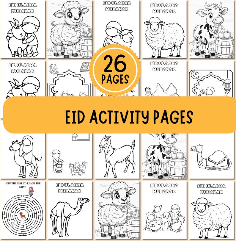Eid Ul Adha Activity, Eid Activity Printable, Hajj Kids Activity, Eid ...