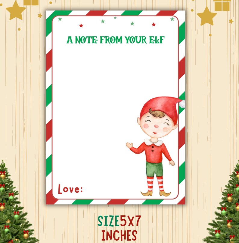 Bestseller Elf Notes Printable Elf Cards ,blank Elf Messages From Your ...