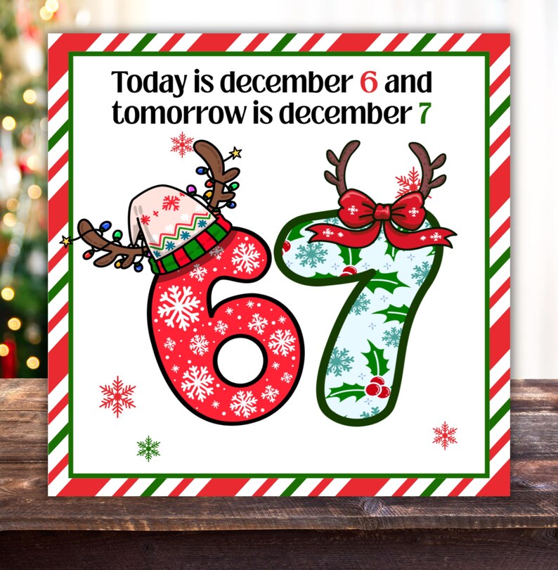 6-7 Elf Printable Prop, Elf Letter for 67, Trending Meme Christmas ...