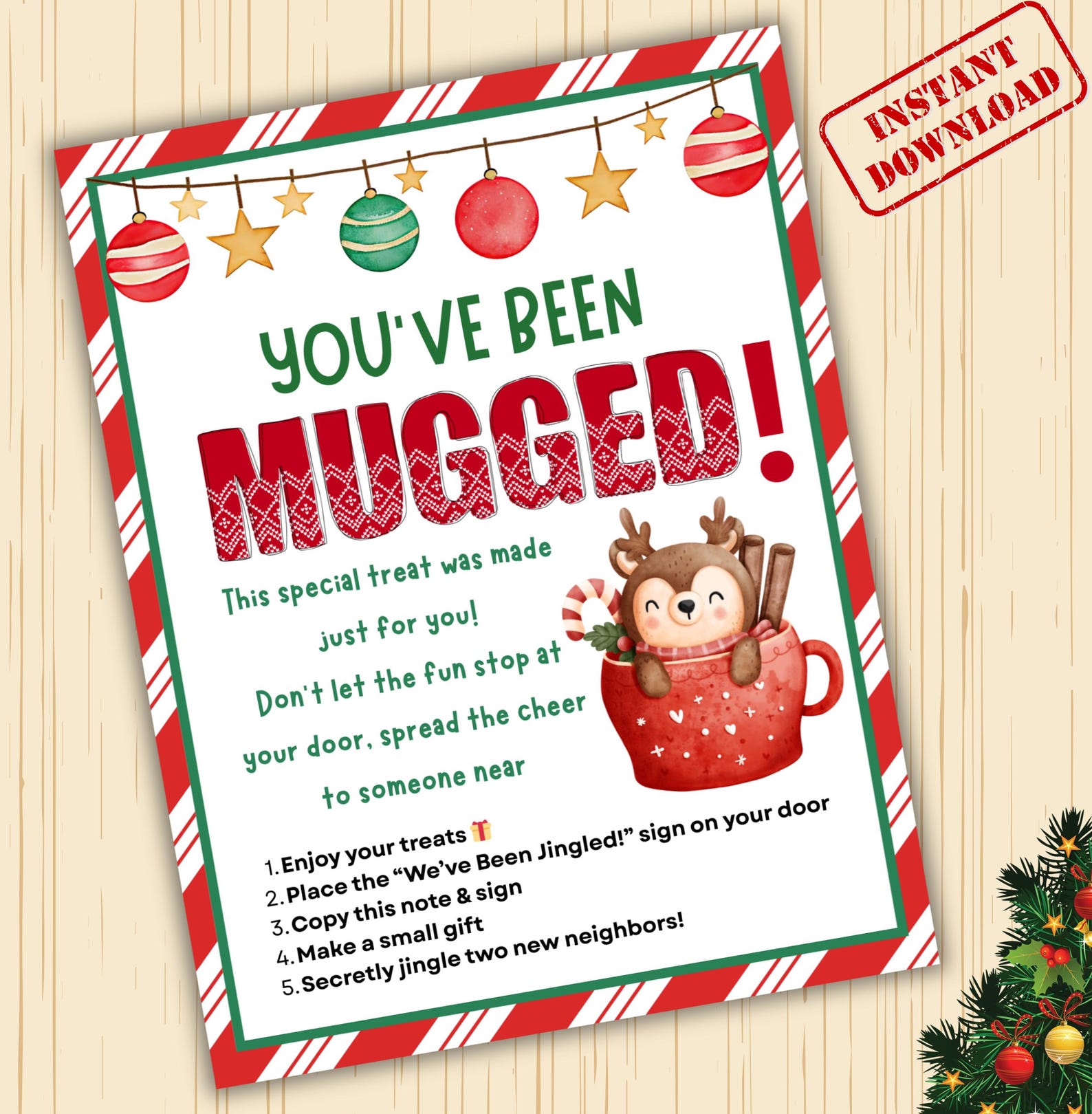 Editable You've Been Mugged Printable |i Have Been Mugged Tag ...