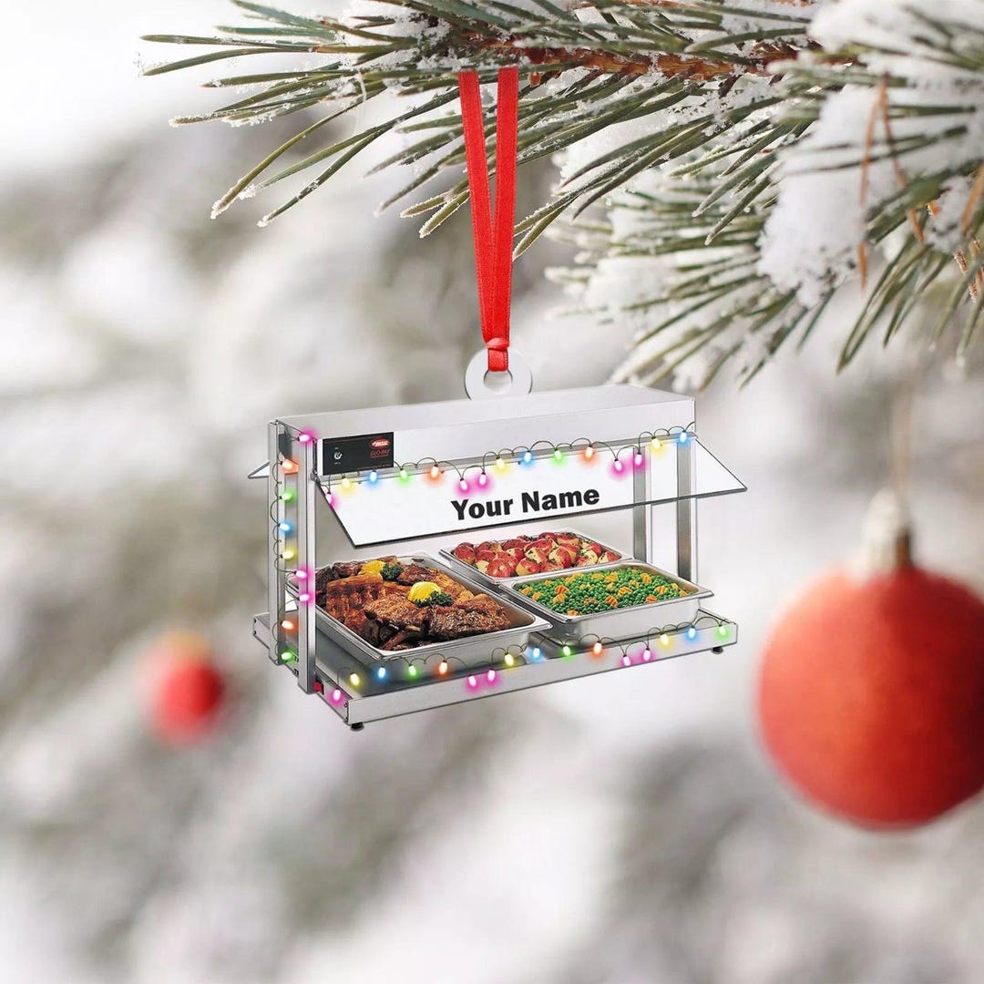 Personalized Buffet Food Restaurant Christmas Ornament, Buffet Food ...
