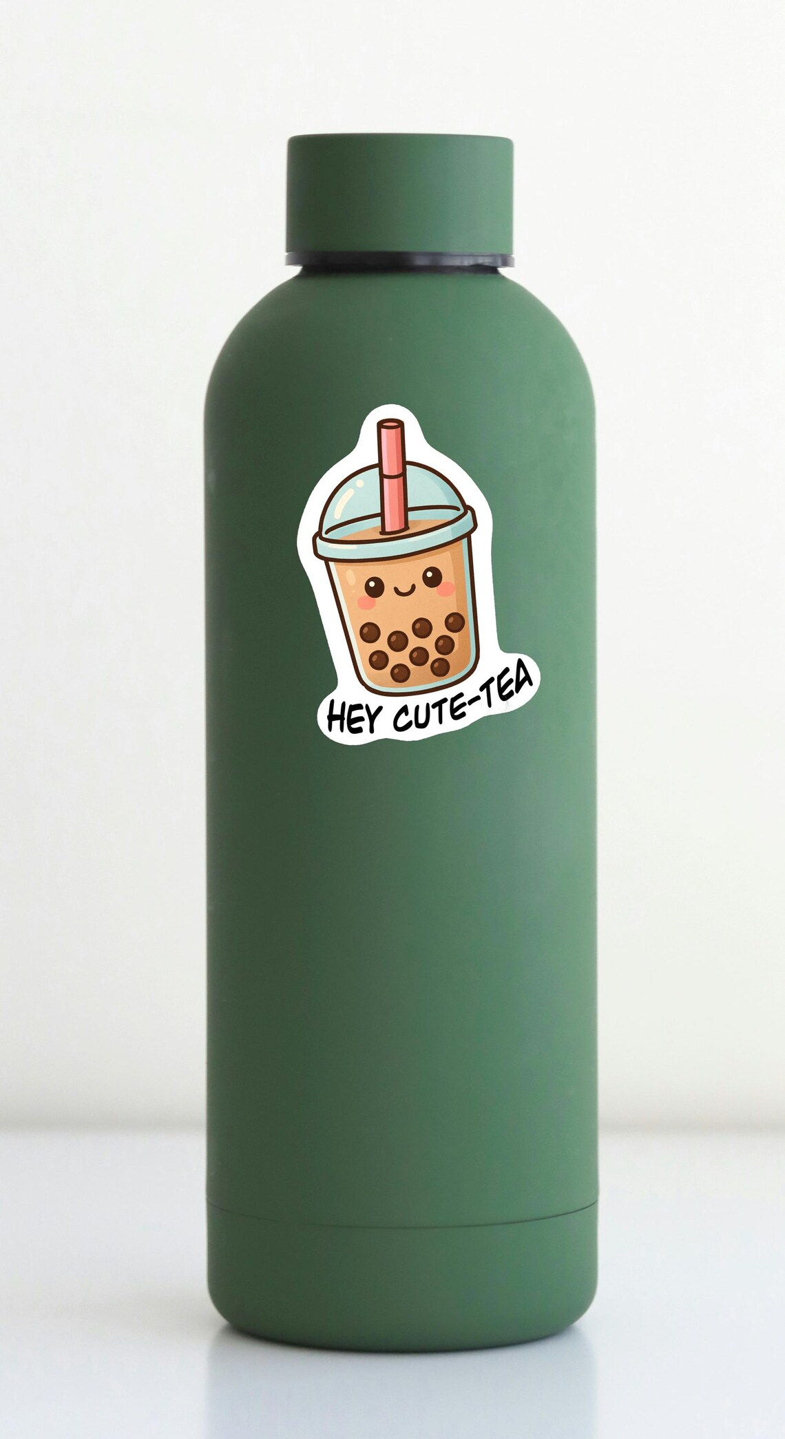 Hey Cute-tea Boba Sticker – Kawaii Bubble Tea Vinyl Decal – Cute Milk ...