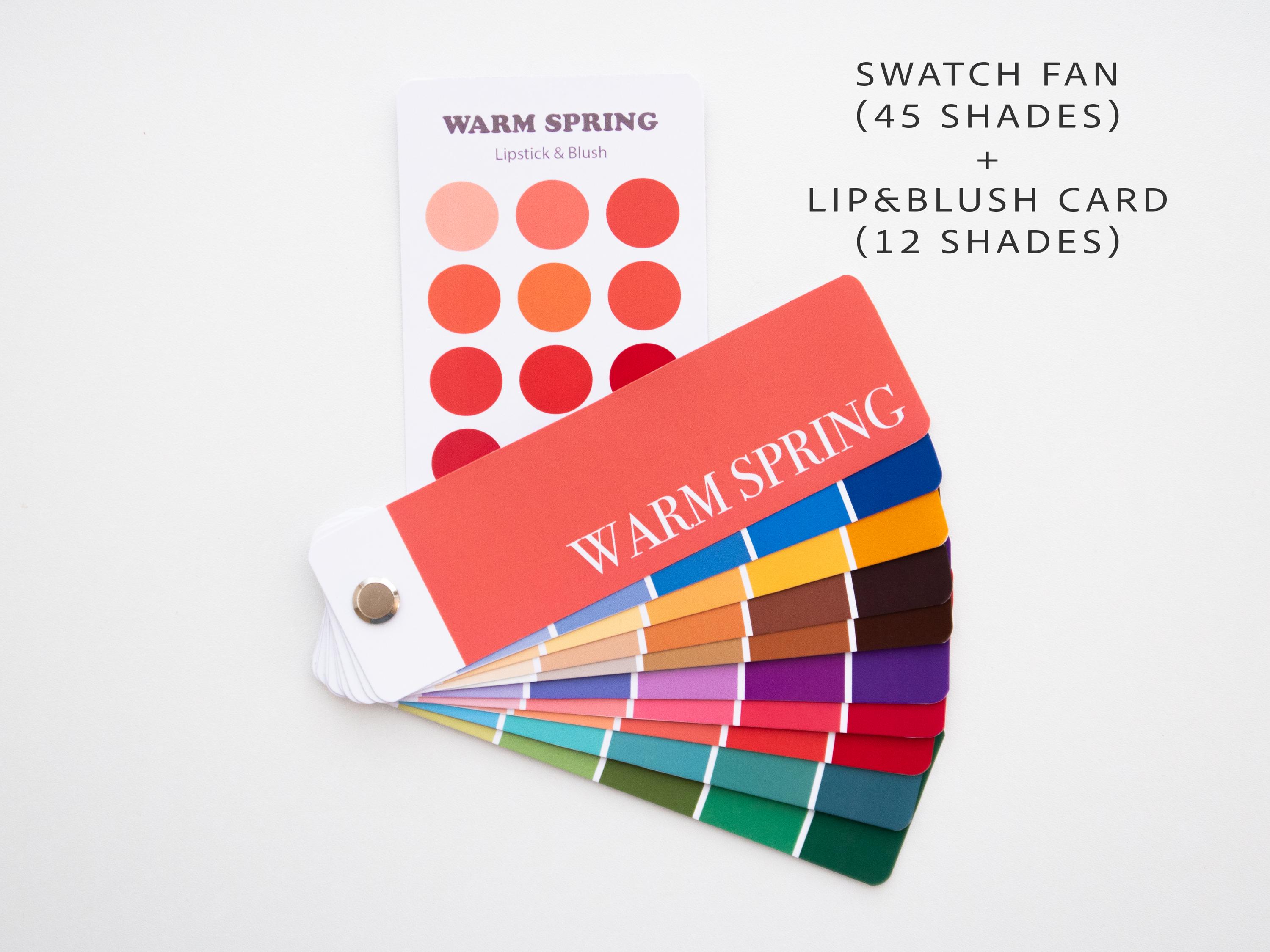 WARM SPRING Color Swatch Fan - Etsy