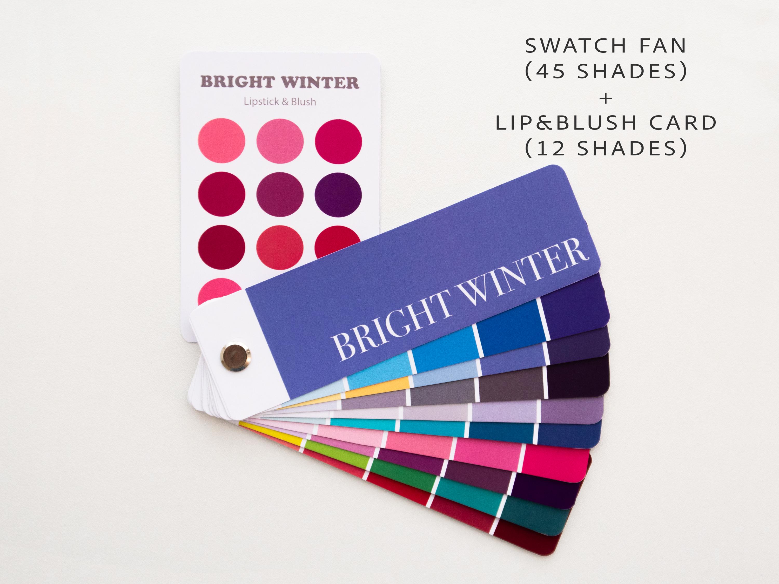 BRIGHT WINTER Color Swatch Fan - Etsy