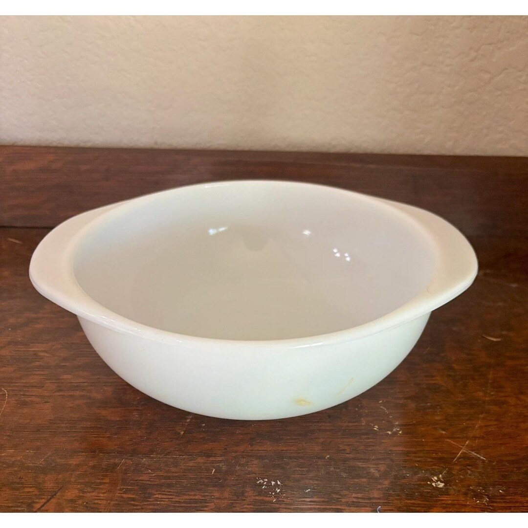 Vintage Pyrex #023 White Glass 1-1/2 Qt. Round Casserole Baking Dish - Etsy
