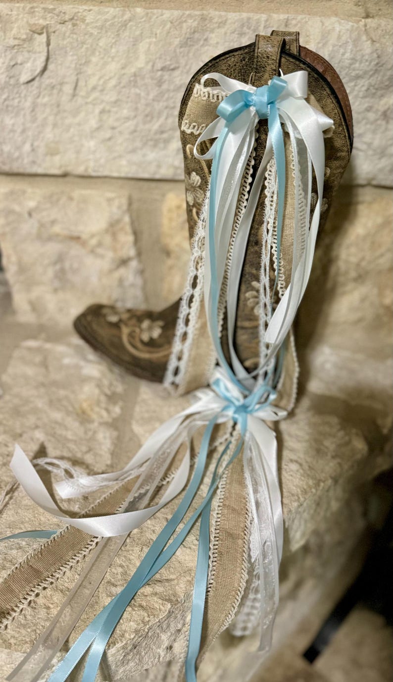 Wedding Bride Boot Bow Ribbons - Etsy