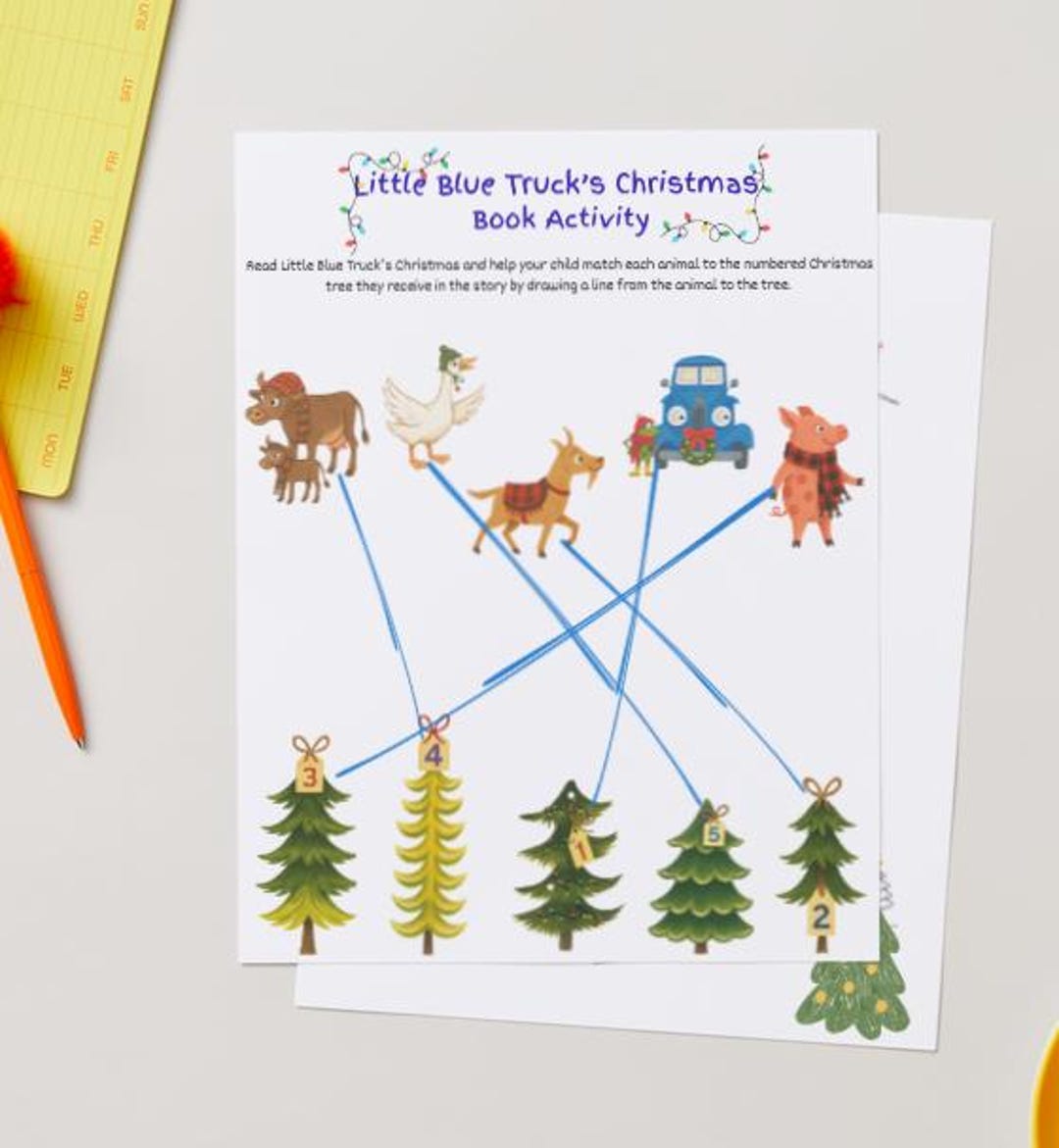 Little Blue Truck's Christmas Book Activity - Etsy