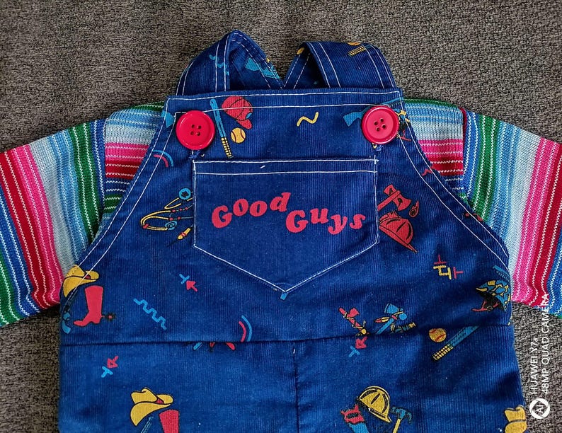 Chucky Doll Set 1:1 Scale - Knitted Sweater and Corduroy Overalls ...