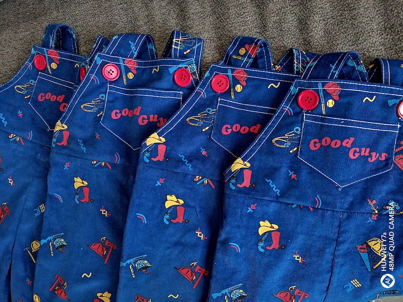 Chucky Doll Set 1:1 Scale - Knitted Sweater and Corduroy Overalls ...