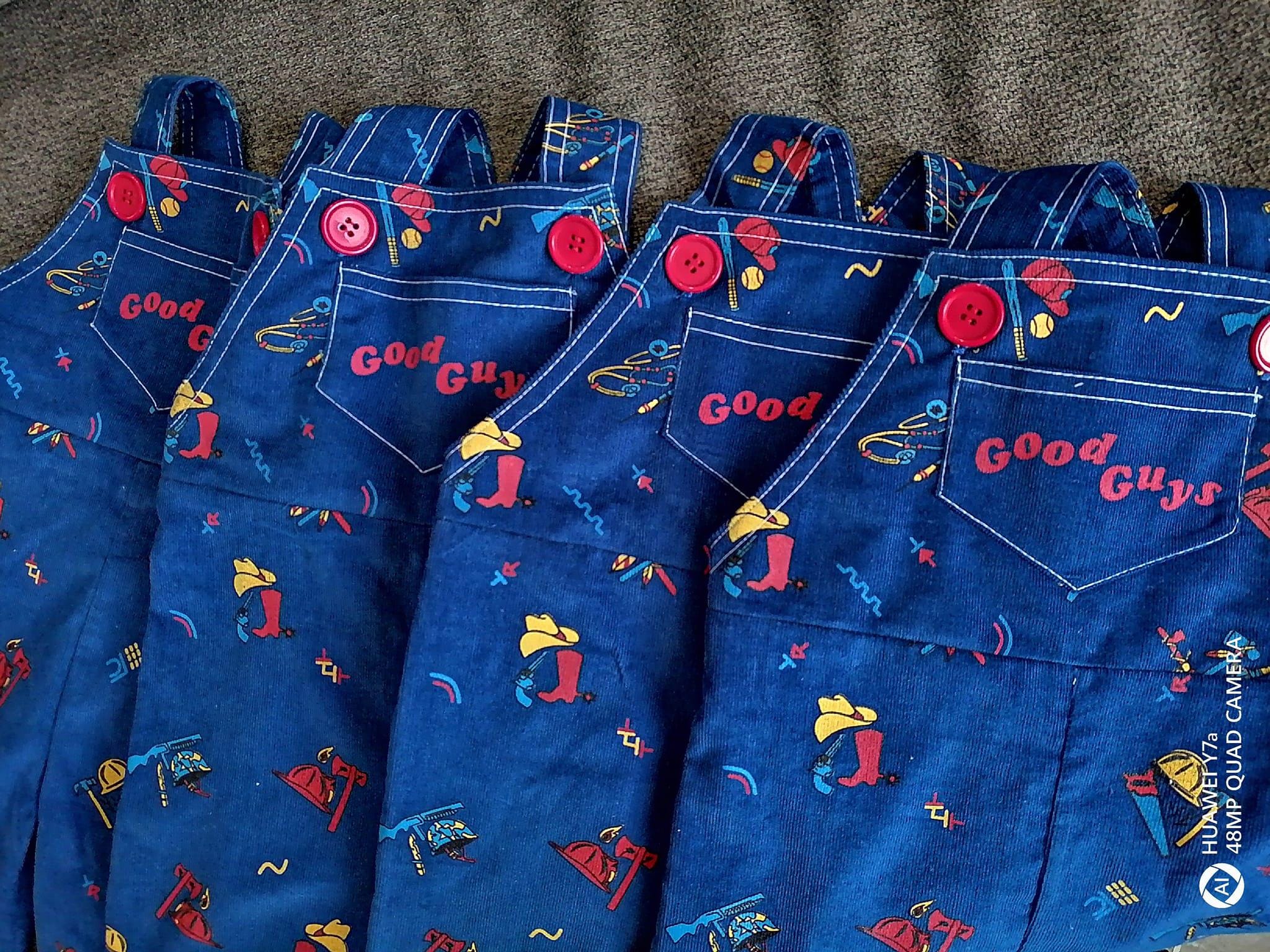 Chucky Doll Set 1:1 Scale - Knitted Sweater and Corduroy Overalls ...