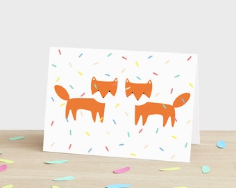 Fox Playing the Trumpet Party Illustrated Celebration - Etsy