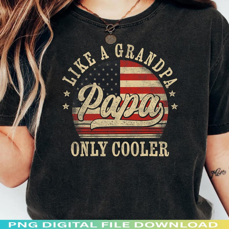 Cool Papa PNG Bundle, Papa Like Grandpa Cooler, Pink Bow Dad Life ...