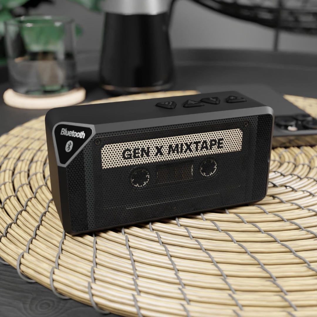 Gen X Mix Tape Retro Bluetooth Speaker - Gen X Mixtape Design, Vintage ...