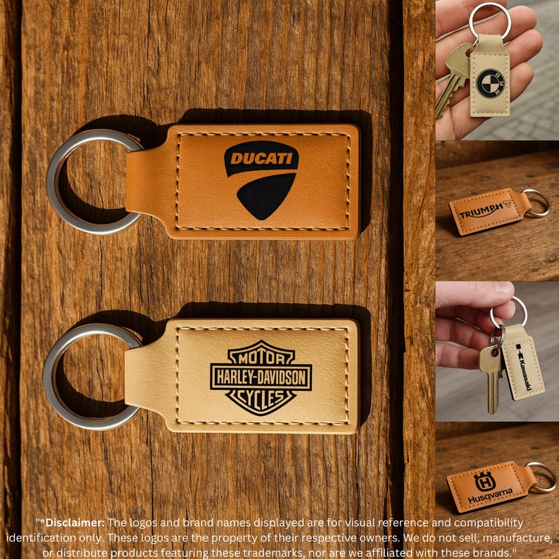 Motorrad-Logos Schlüsselanhänger mit Personalisierung - Fügen Sie Ihren ...