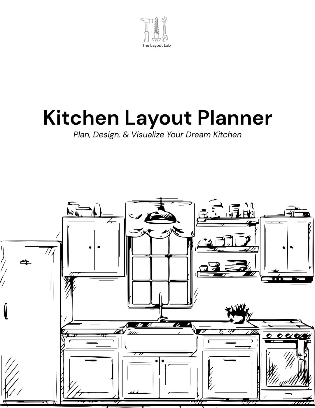 Kitchen Layout Planner Template - Etsy
