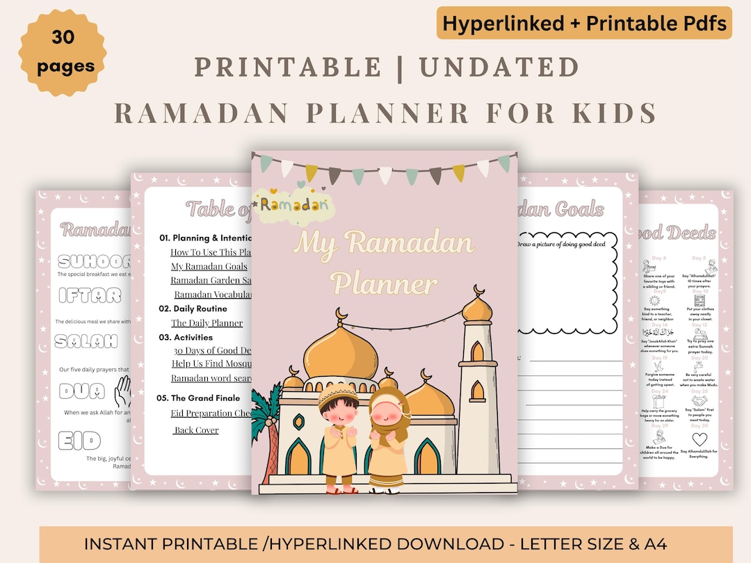 Ramadan Planner for Kids Printable | Islamic Activity Book | Ramadan ...