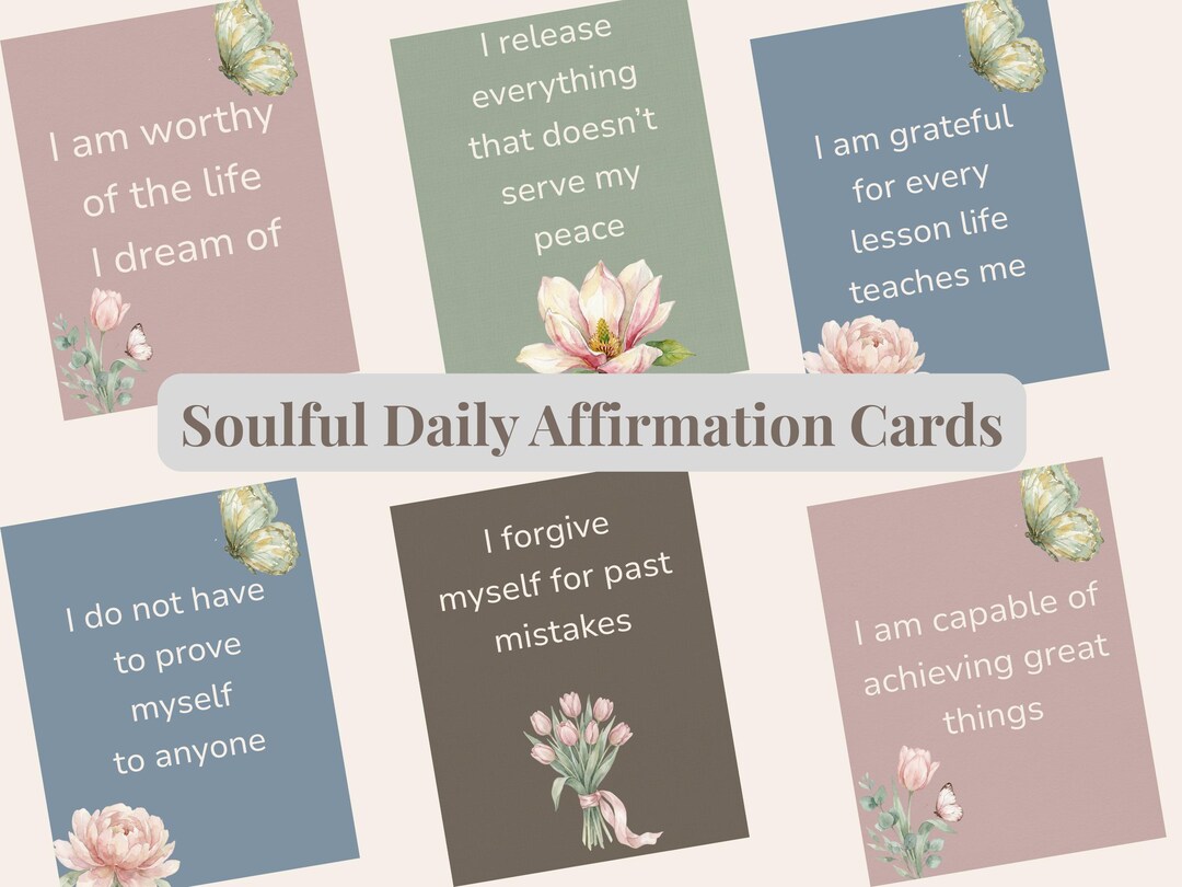 Printable Affirmation Cards | Vision Board Kit 2026 | Daily Reminders ...