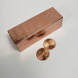 1 Lb Copper Ingot .999 Fine Copper 16 Oz Copper Bar Bullion - Etsy