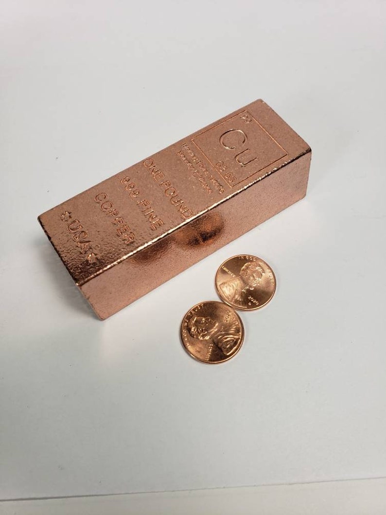 1 Lb Copper Ingot .999 Fine Copper 16 Oz Copper Bar Bullion - Etsy