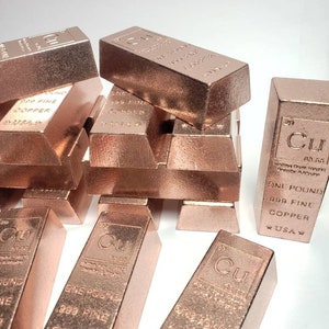 1 Lb Copper Ingot .999 Fine Copper 16 Oz Copper Bar Bullion - Etsy