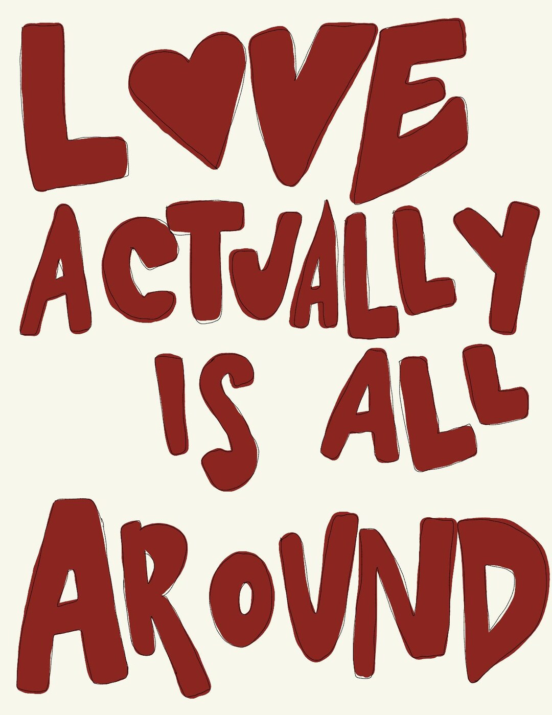 Love Actuall is All Around Poster - Etsy