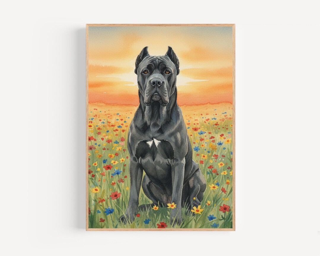 Cane Corso Watercolor Painting Print Framed Poster or Canvas Cane Corso ...