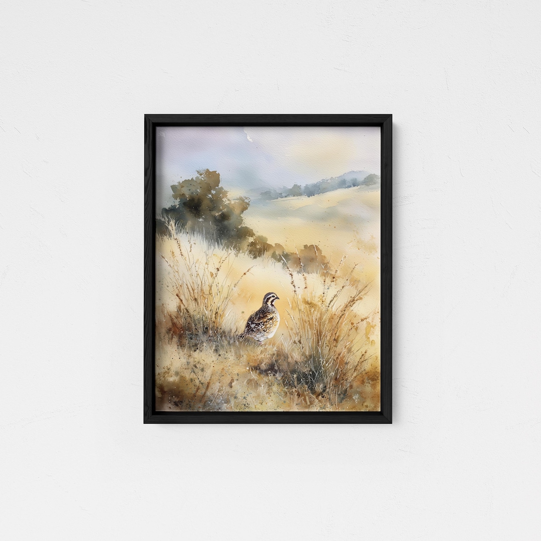 Northern Bobwhite Quail Oil Painting Print Framed Poster or Canvas ...