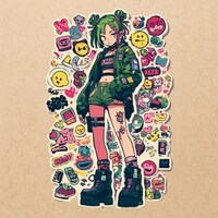 Alien Girl Doll Sticker - Etsy