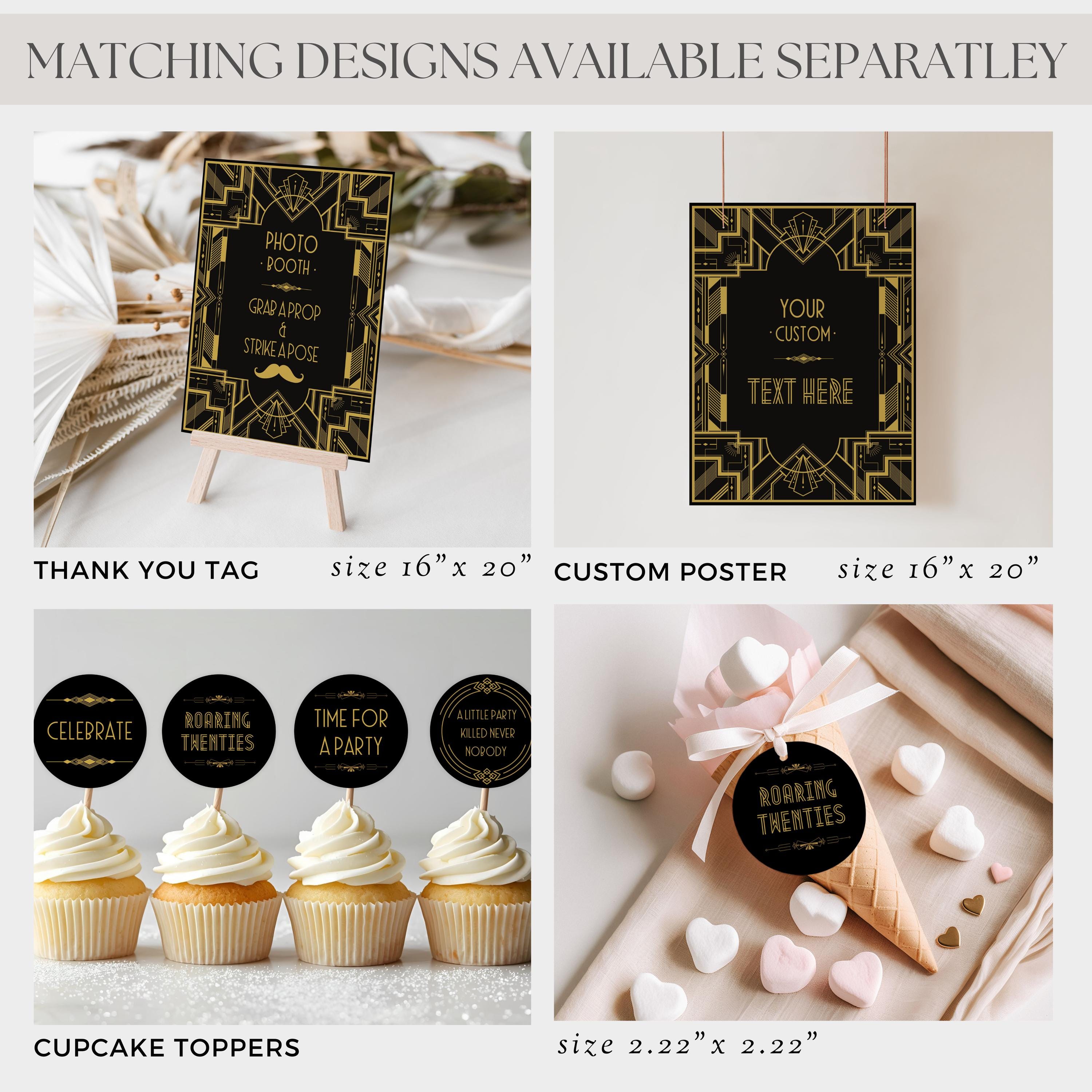 Roaring 1920's Gatsby Birthday Invitation, Canva Self-editable Birthday ...