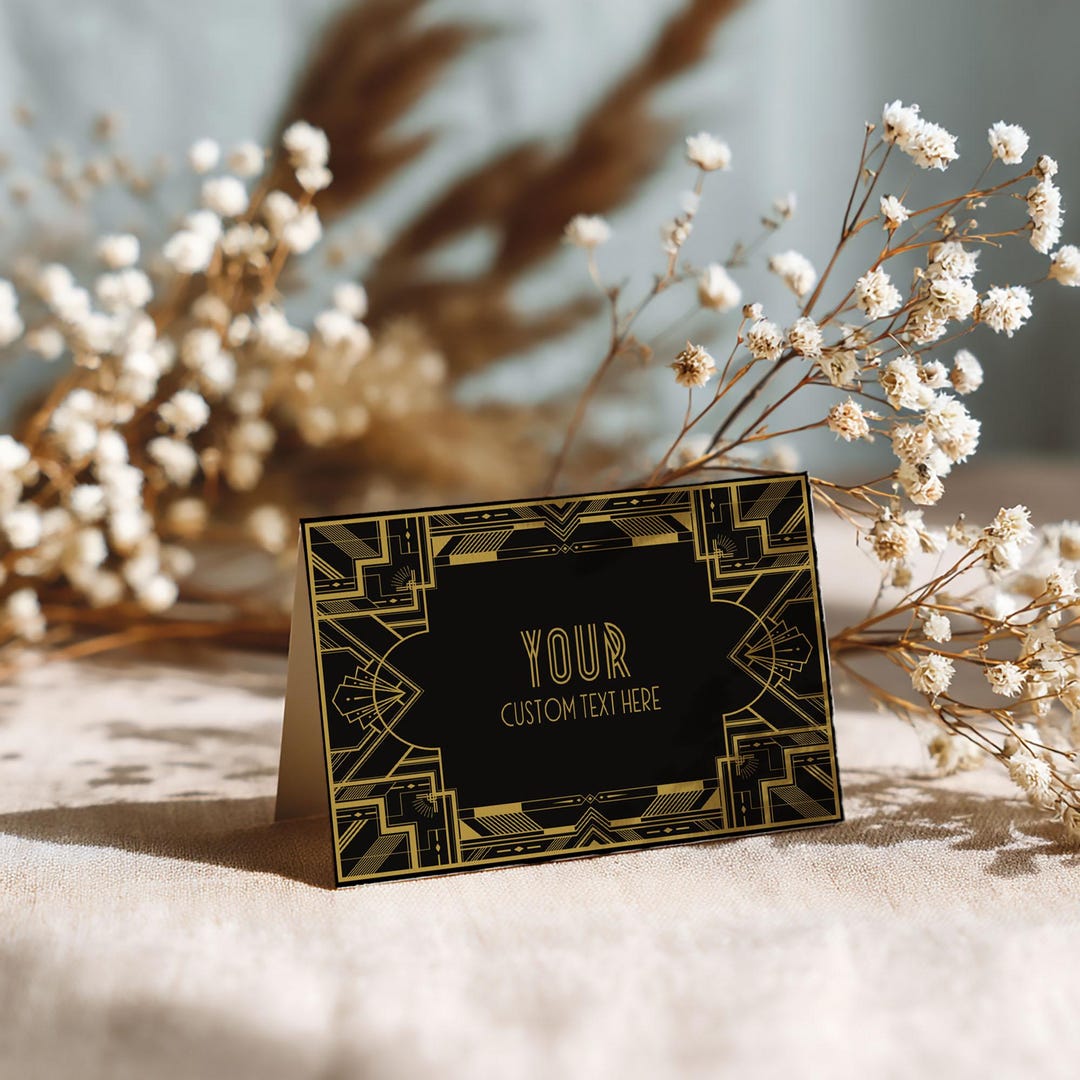 Roaring 1920's Gatsby Custom Label, Canva Self-editable Birthday Food ...